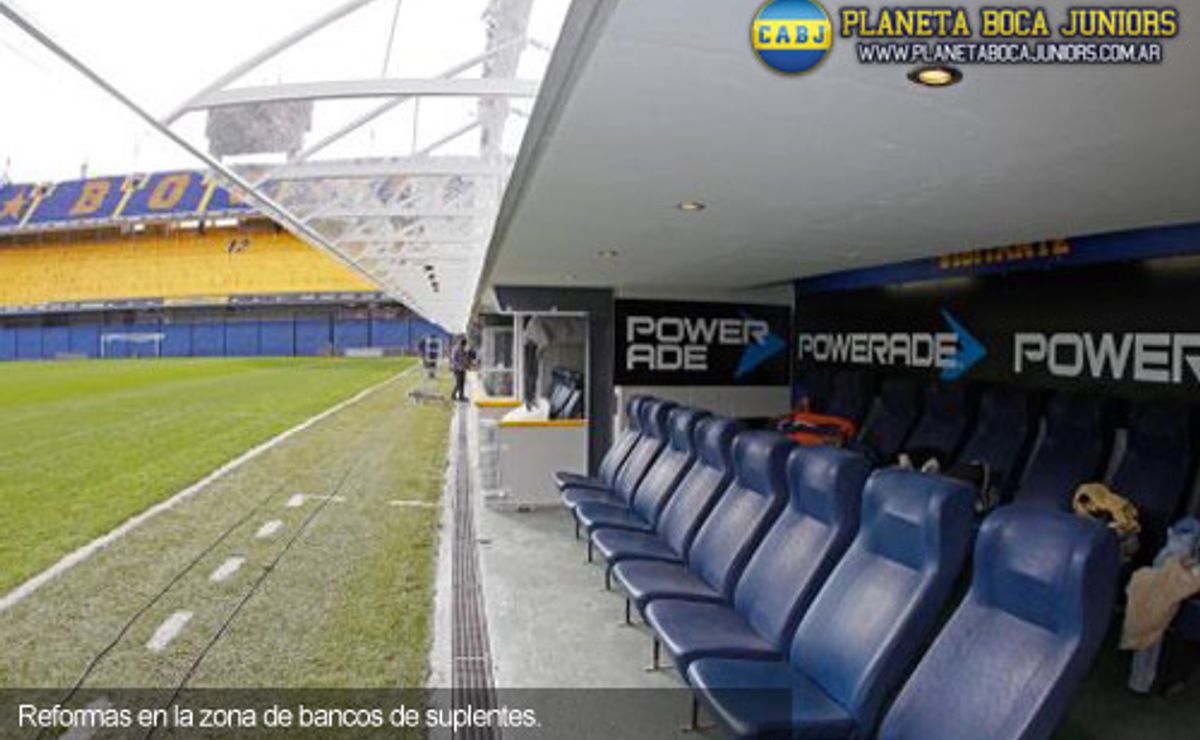 Nuevas reformas en los bancos de suplentes - Planeta Boca Juniors