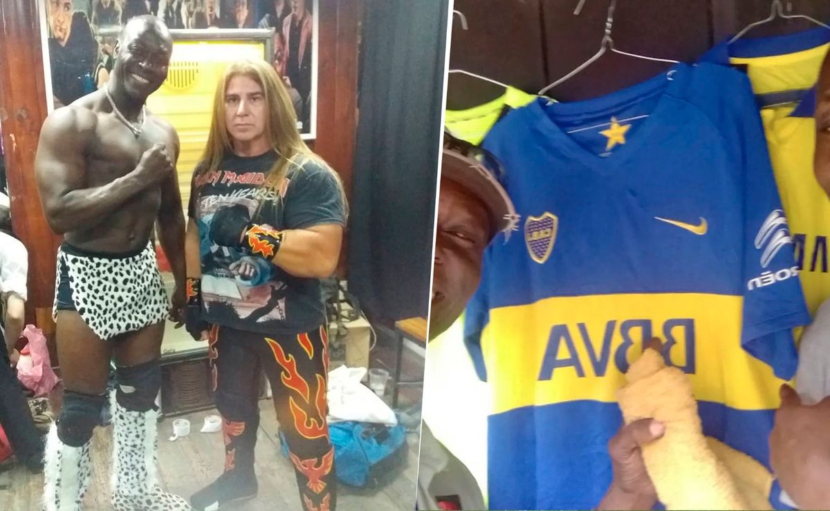 El personaje de 100% lucha que encontró una casaca de Boca en Ghana